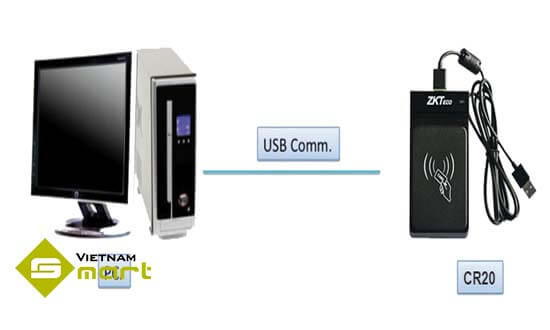 Đầu đọc thẻ mifare ZKTeco CR20M | Chính hãng 100% ️