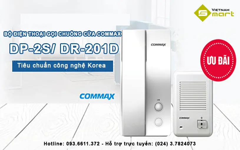 Bộ điện Thoại Chuông Cửa Commax DP-2S/ DR-201D | Mới ️