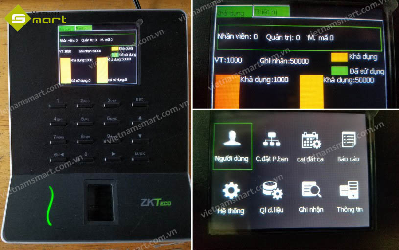 Máy chấm công vân tay ZKTecoWL20 WIFI - VietnamSmart ️