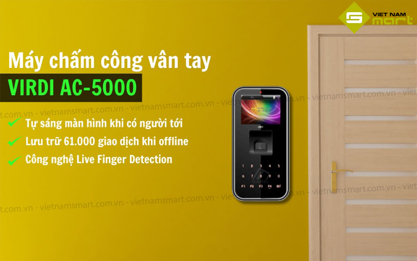 Máy chấm công vân tay Virdi AC-5000 IK RF - Chính hãng ️