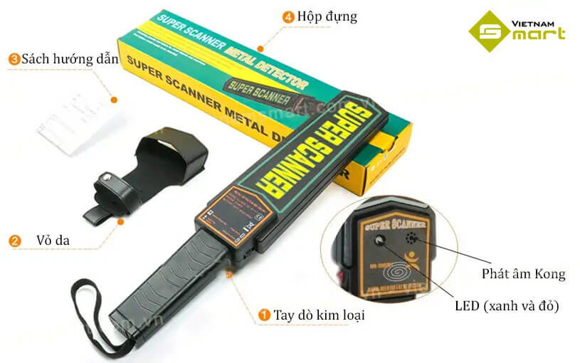 Tay dò kim loại Super Scanner MD-3003B1 | Giá rẻ ️