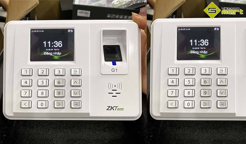 Máy chấm công vân tay thẻ ZKTeco G1 (MF) | VietnamSmart