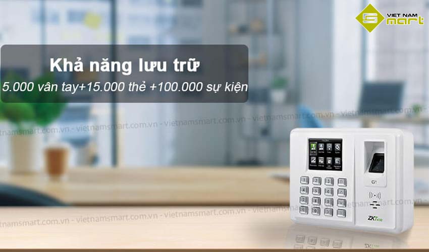 Máy chấm công vân tay thẻ ZKTeco G1 (MF) | VietnamSmart