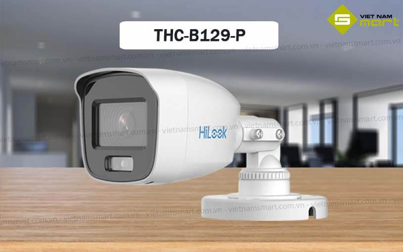 Camera HDTVI ColorVu thân trụ 2MP HiLook THC-B129-P ️
