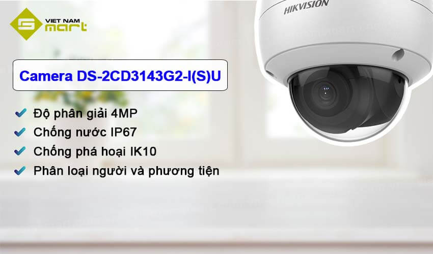 Camera mạng 4MP Hikvision DS-2CD3143G2-I(S)U | Giá tốt ️