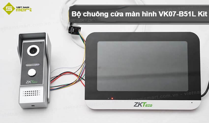 Bộ chuông cửa màn hình ZKTeco VK07-B51L Kit giá tốt 2024 ️