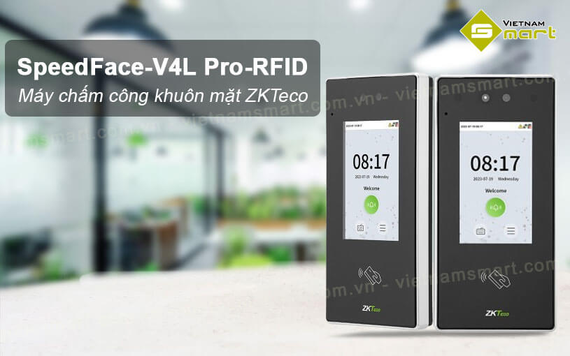 Máy chấm công khuôn mặt ZKTeco SpeedFace-V4L Pro-RFID