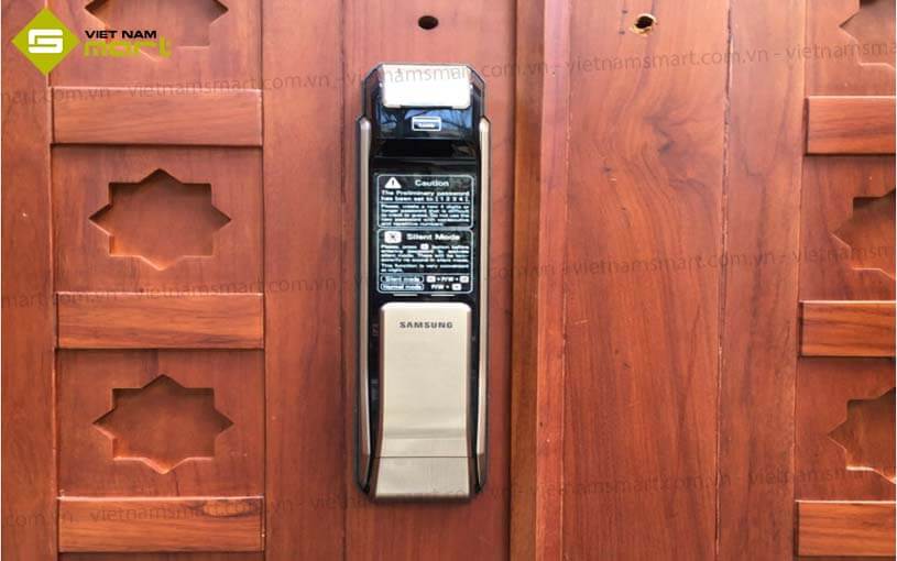 Khóa điện tử vân tay Samsung SHS-P718 Vàng - VietnamSmart