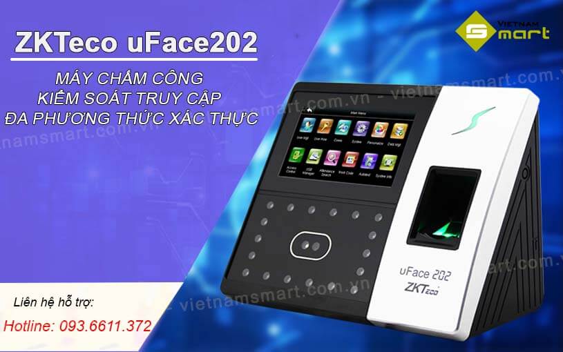 Máy chấm công kiểm soát ra vào bằng khuôn mặt uFace202